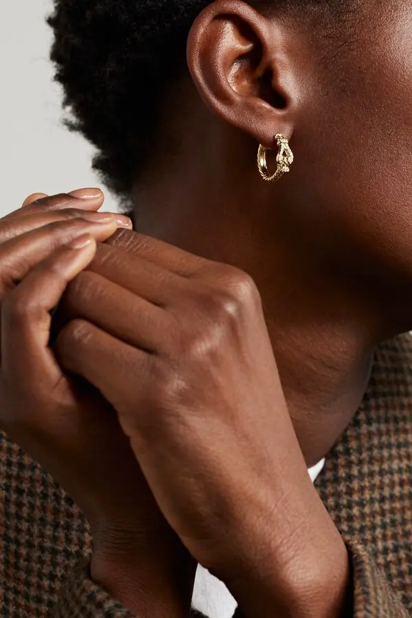 David Yurman Thoroughbred Loop Diamond Hoop Earrings