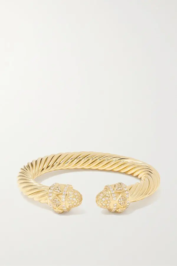 David Yurman Renaissance 18-karat Diamond Cuff - Gold