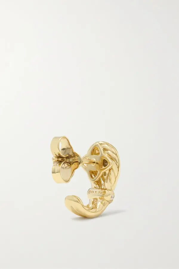David Yurman Thoroughbred Loop 18-karat Diamond Earrings