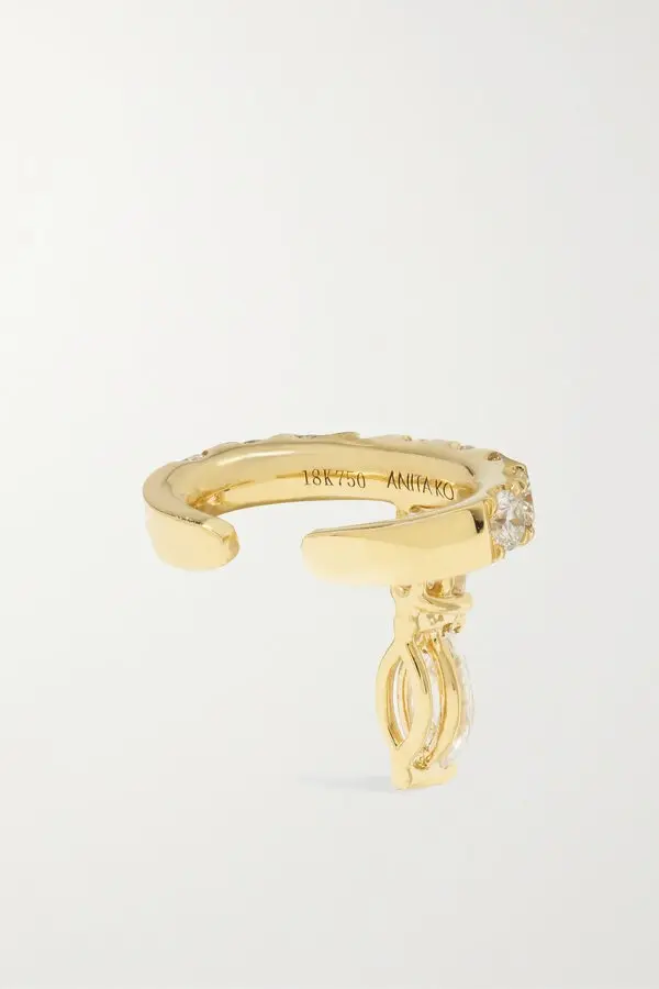ANITA KO Daphne 18-karat Diamond Ear Cuff