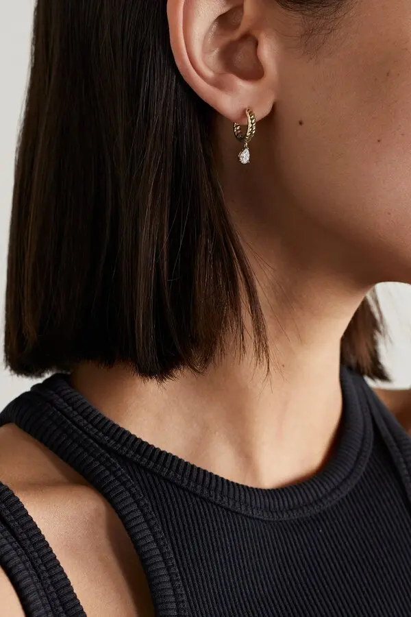 ANITA KO Zoe 18-karat Diamond Hoop Earrings