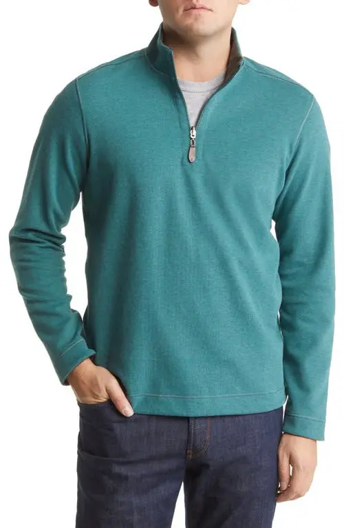 Johnston & Murphy Reversible Quarter Zip Pullover
