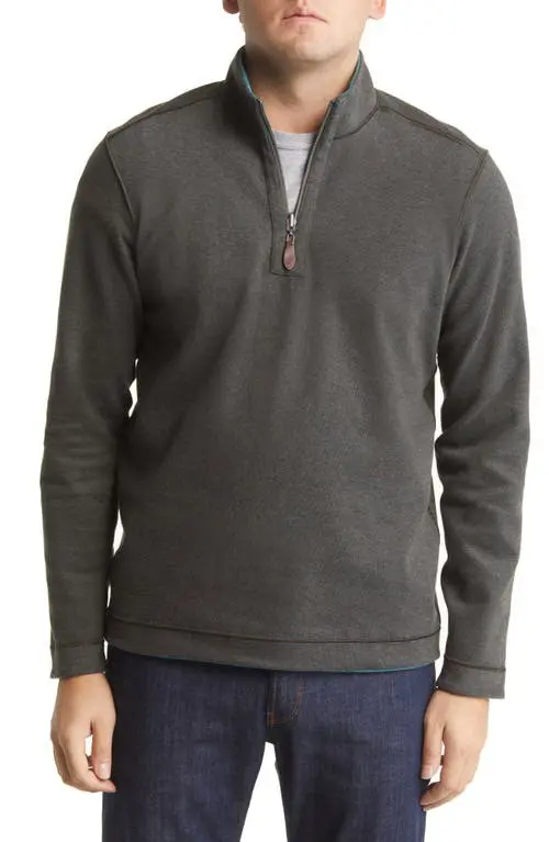 Johnston & Murphy Reversible Quarter Zip Pullover