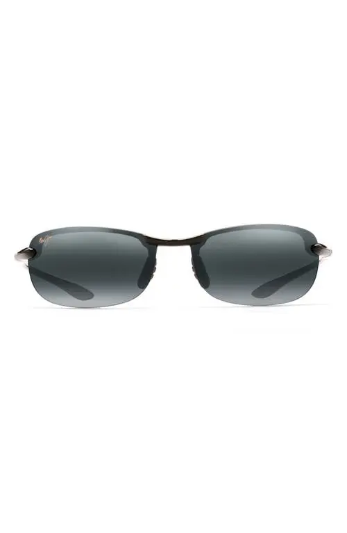 Maui Jim Makaha 63mm Polarized Round Sunglasses - Black