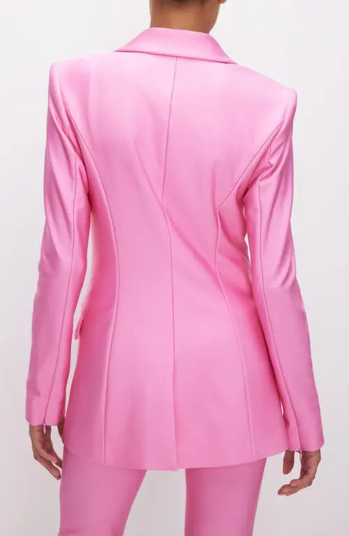 Good American High Shine Sculpted Blazer - Sorority Pink003
