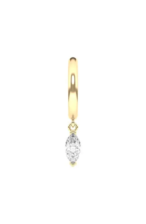 HAUTECARAT Lab Created Diamond Drop Huggie Hoop Earrings - 18k Yellow Gold