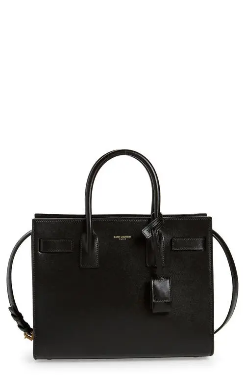Saint Laurent Baby Sac De Jour Leather Tote - Nero/nero