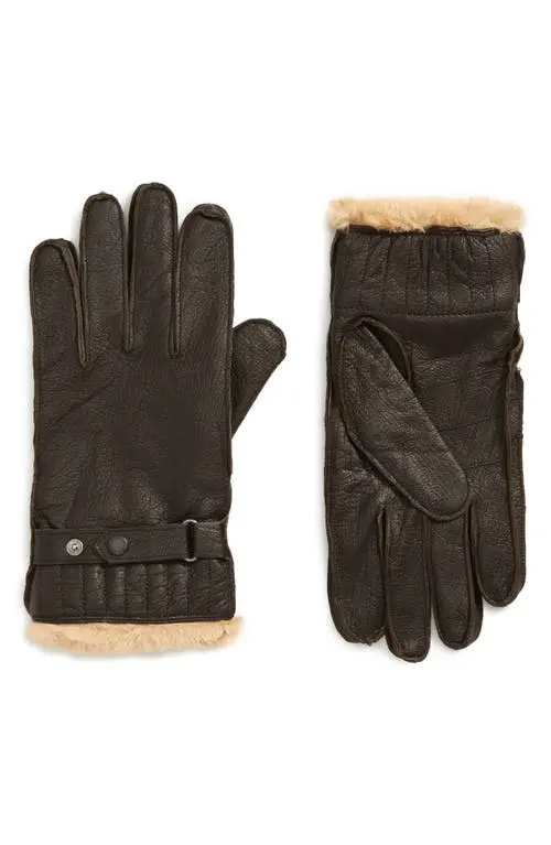 Barbour Leather Gloves - Brown