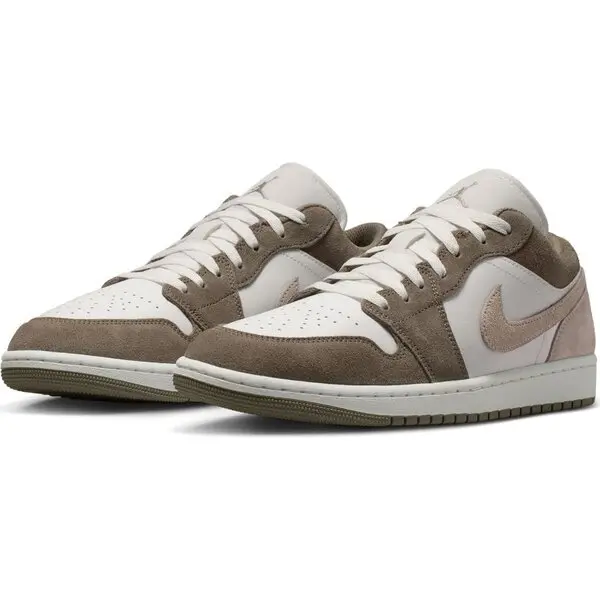 JORDAN Air 1 Low Basketball Sneaker - 046 Olvgry/engstn
