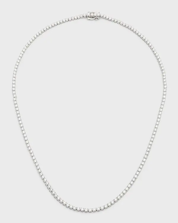 Neiman Marcus 18k Diamond Line Necklace - White Gold