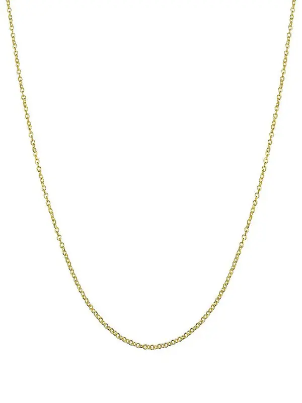 ORADINA 14k Yellow Solid Gold Rimini Rolo Chain