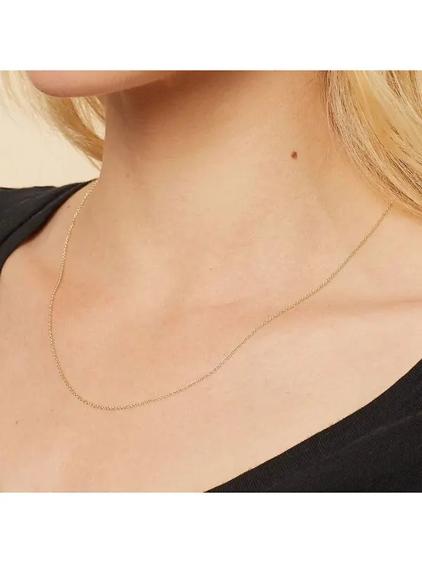 ORADINA 14k Yellow Solid Gold Rimini Rolo Chain