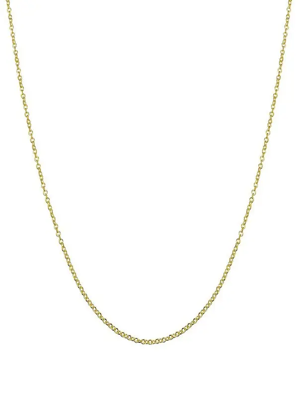 ORADINA 14k Yellow Solid Gold Rimini Rolo Chain