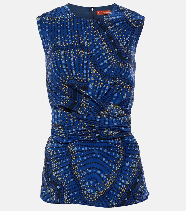 Altuzarra Mckenna Silk Top - Blue