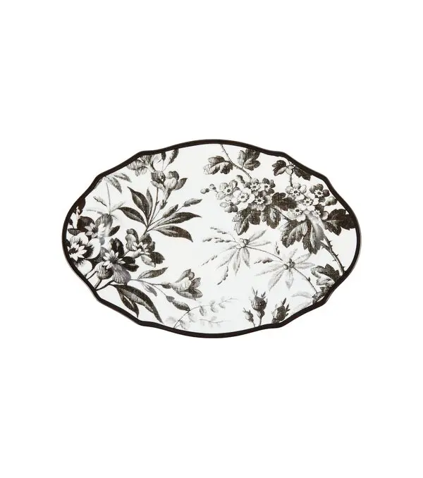 Gucci Herbarium Porcelain Plate - White
