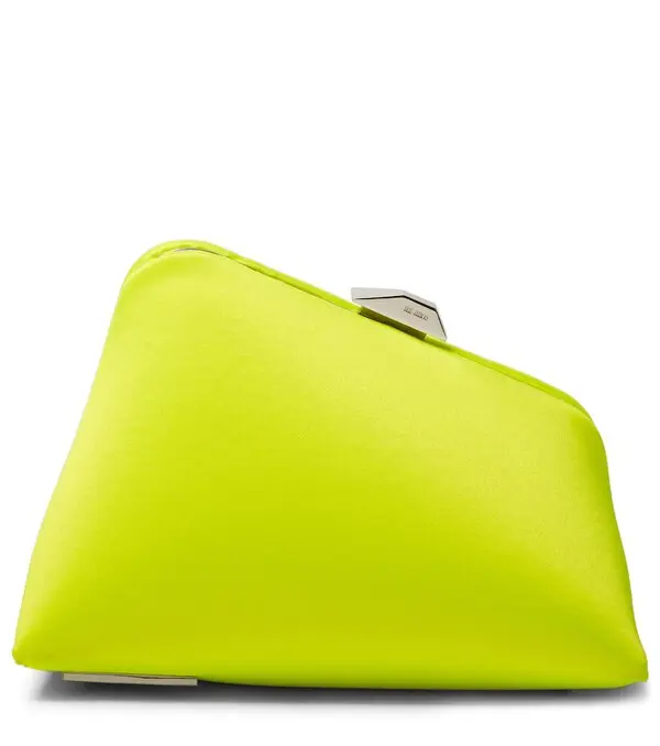 Attico Midnight Satin Clutch