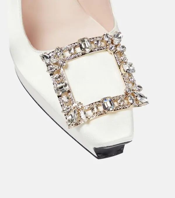 ROGER VIVIER Flower Strass Platform Pumps