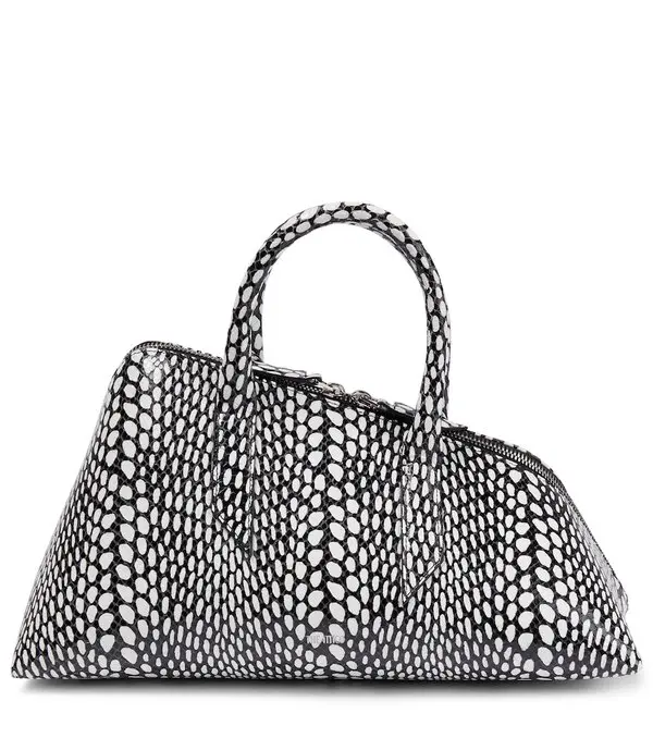 Attico 24h Medium Snake-effect Leather Tote Bag