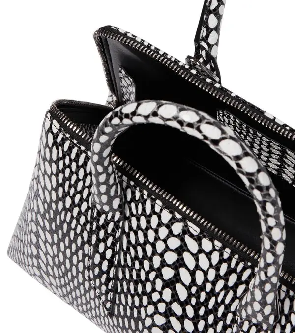 Attico 24h Medium Snake-effect Leather Tote Bag