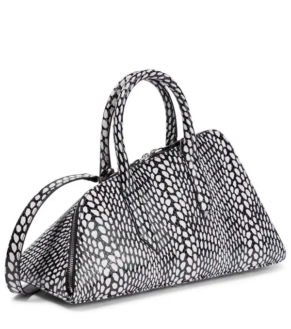 Attico 24h Medium Snake-effect Leather Tote Bag