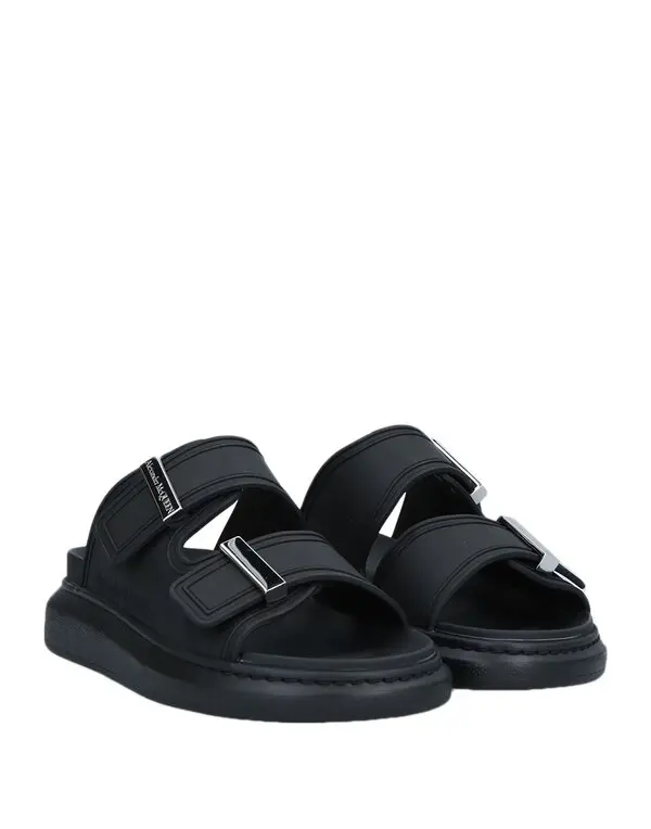 Alexander McQueen Sandals Size Rubber - Black