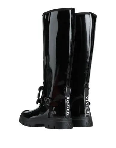 ROGER VIVIER Rubber Rain Boots - Black