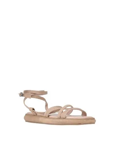 LIU •JO Leather Strappy Sandals - Beige