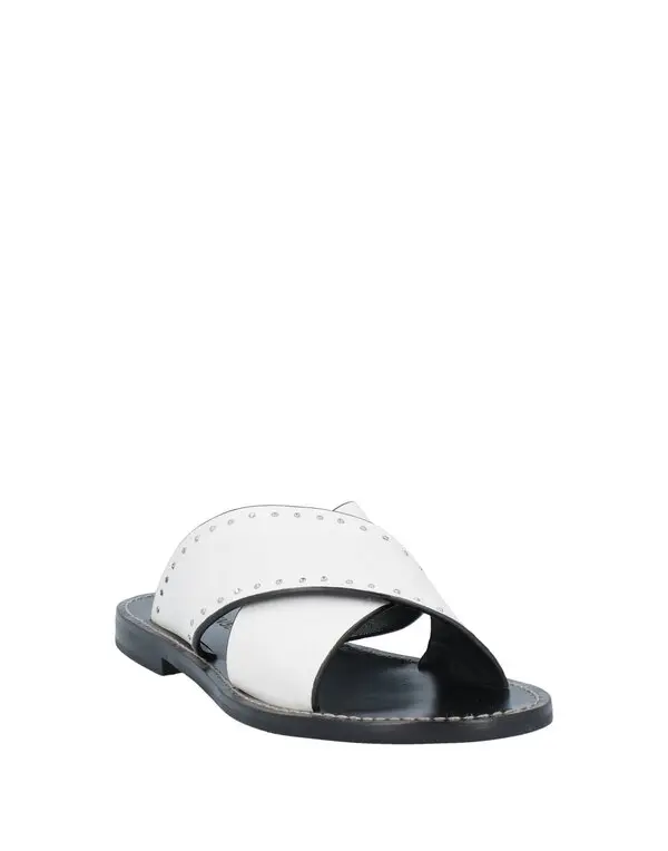 TWINSET Leather Sandals With Appliqués
