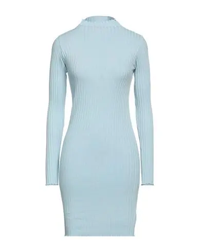 John Elliott Mini Knitted Ribbed Dress - Sky Blue
