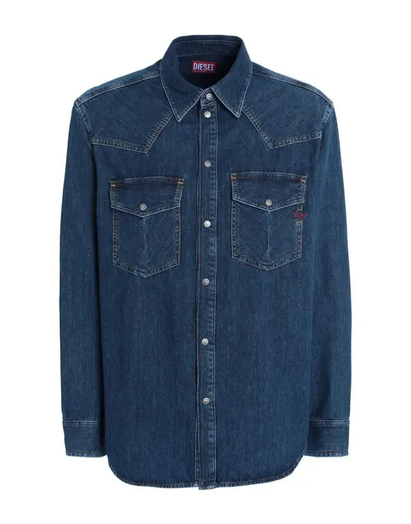DIESEL® D-ocean Western Shirt Denim Shirt Size Cotton