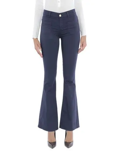 TWINSET Flared Pants With Crystals - Midnight Blue