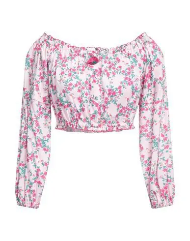 Poupette St Barth Floral-print Viscose Crop Top - Pink