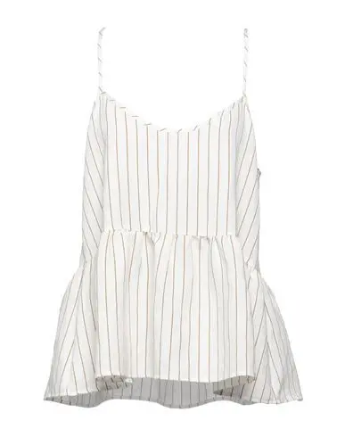 SEMICOUTURE Top Size Viscose, Polyester - White