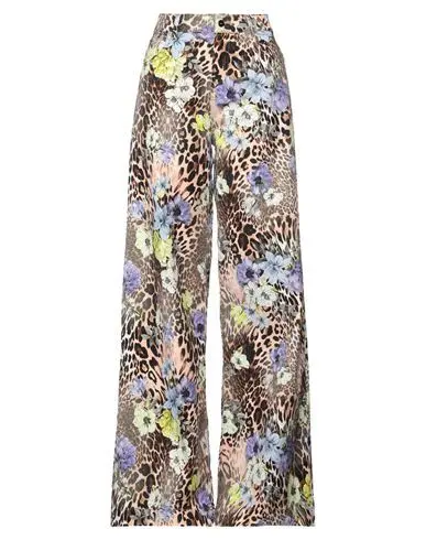 LIU •JO Floral Leopard Print Wide Leg Pants