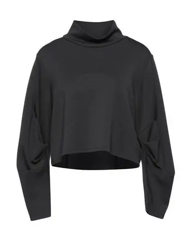 LANSTON Turtleneck Long Sleeve Sweatshirt - Black