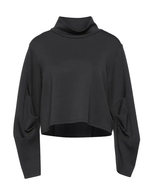 LANSTON Turtleneck Long Sleeve Sweatshirt - Black