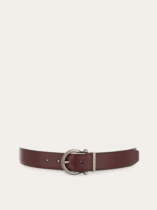 FERRAGAMO Reversible Gancini Belt - Red