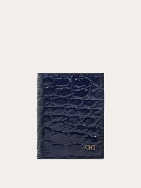 FERRAGAMO Gancini Credit Card Holder - Blue