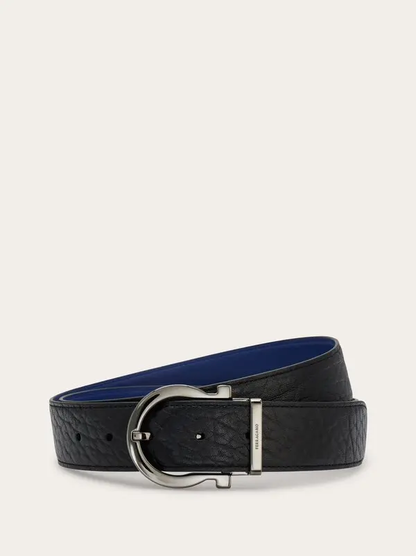 FERRAGAMO Reversible Gancini Belt - Blue