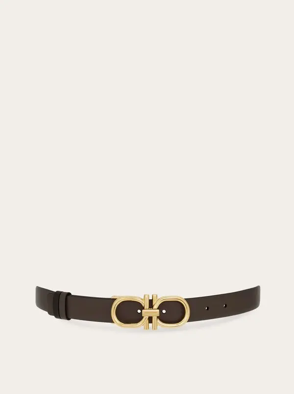 FERRAGAMO Reversible Gancini Belt - Brown