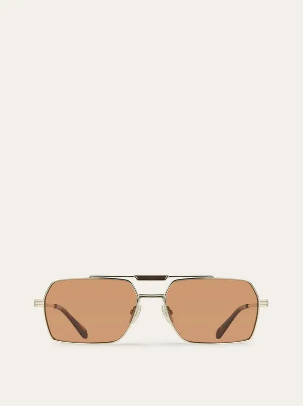 FERRAGAMO Rectangular Sunglasses - Gold