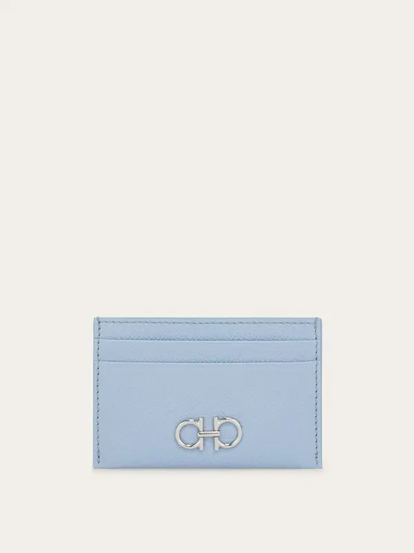 FERRAGAMO Gancini Credit Card Holder - Blue