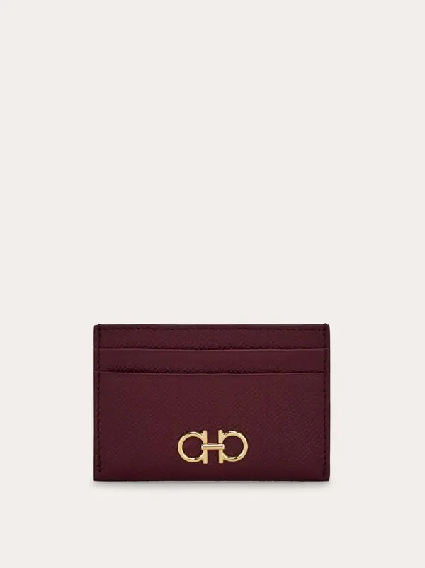 FERRAGAMO Gancini Credit Card Holder - Violet