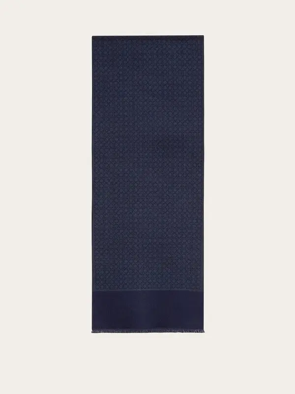 FERRAGAMO Gancini Scarf - Blue