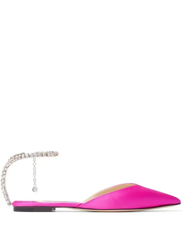 JIMMY CHOO Saeda Crystal-embellished Pumps