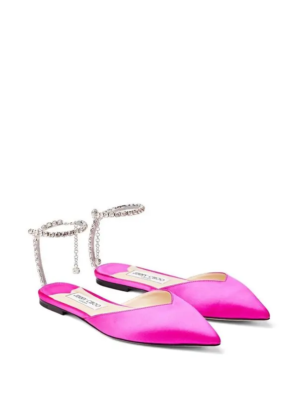 JIMMY CHOO Saeda Crystal-embellished Pumps