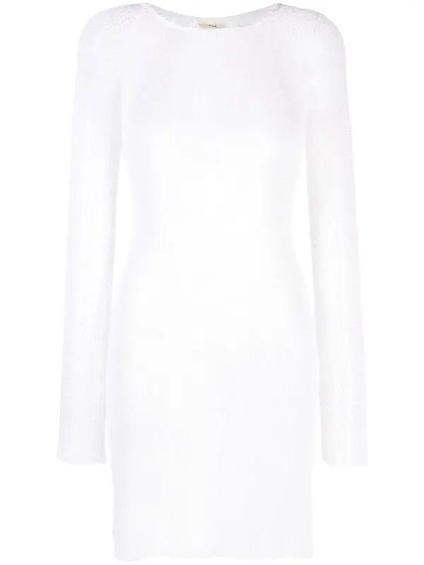 AMBRA MADDALENA Andy Open-knit Mini Dress - White
