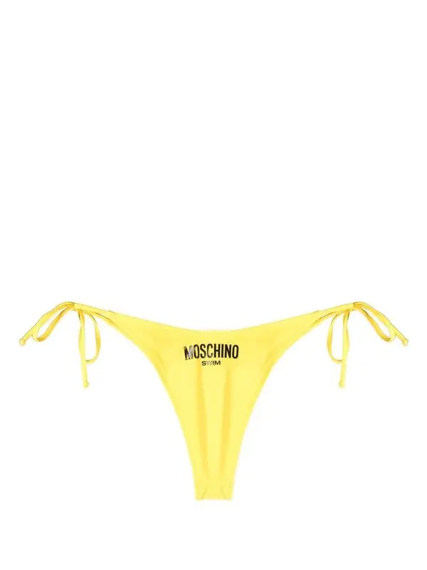 Moschino Patch Bikini Bottom - Yellow
