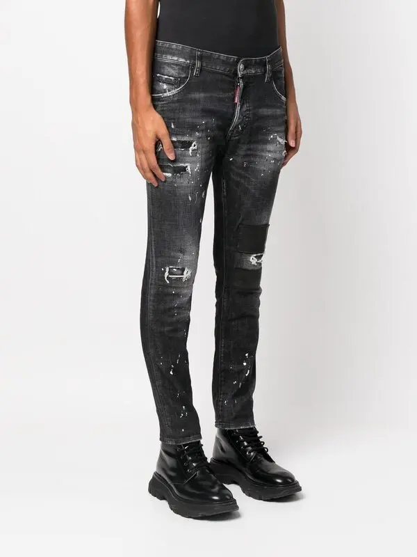 Dsquared2 Skater Distressed Jeans - Black