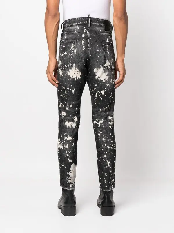 Dsquared2 Paint Splatter Print Skinny Jeans